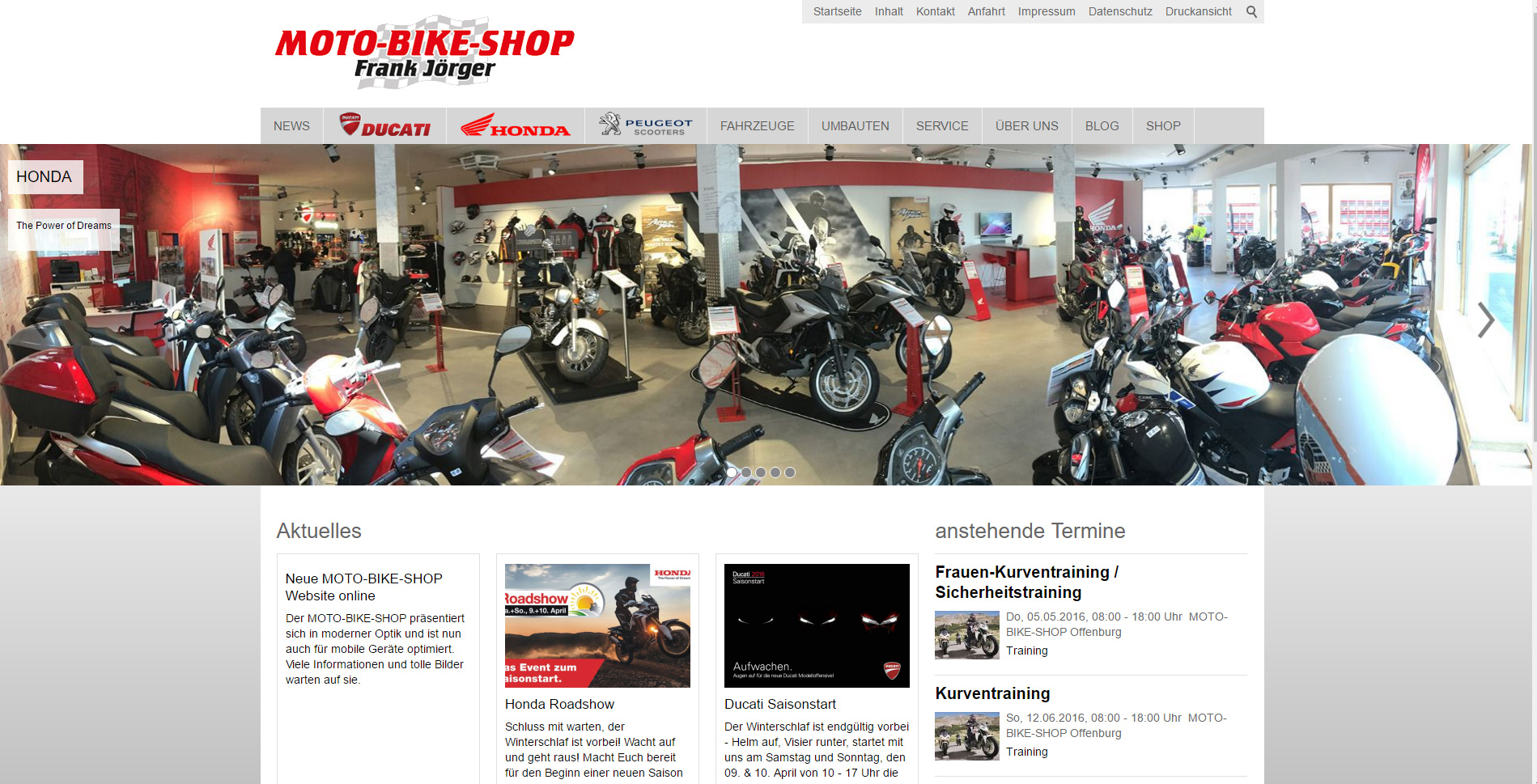 Neue MOTO-BIKE-SHOP Website online