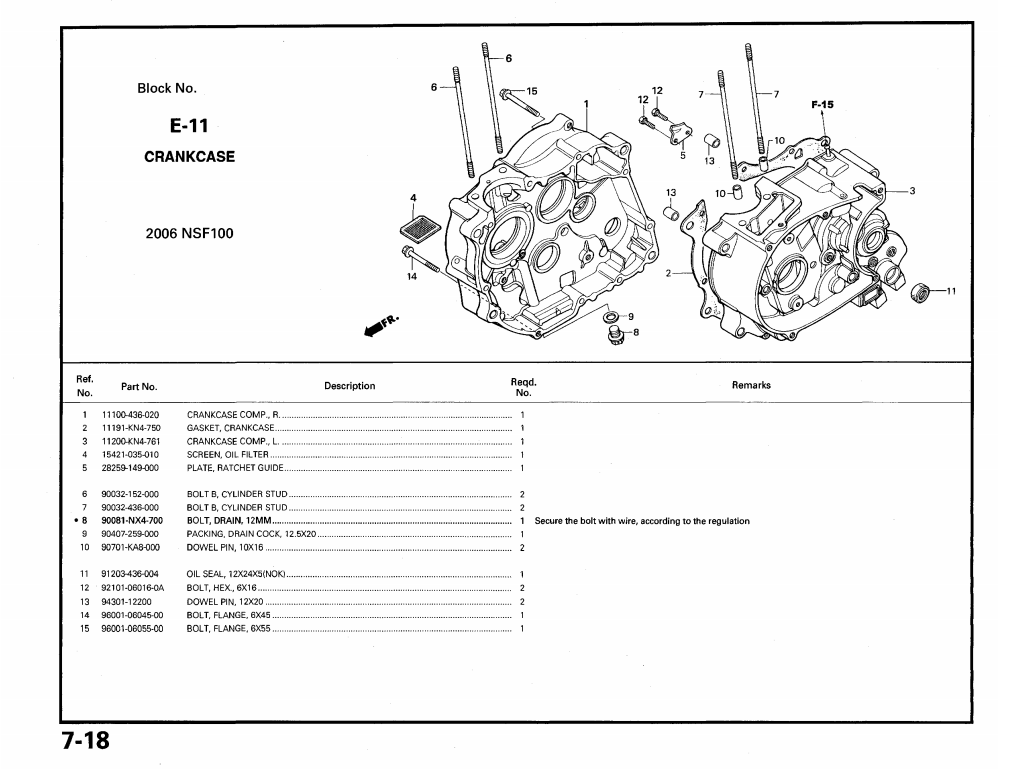 Honda PACKUNG, ABLASSHAHN 12.5X, Honda-Teilenummer 90407259000 ...